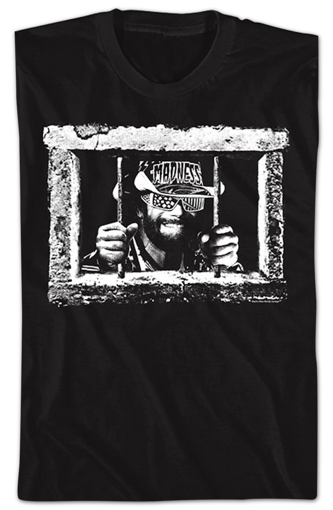 Front And Back Caged Madness Macho Man Randy Savage T Shirt