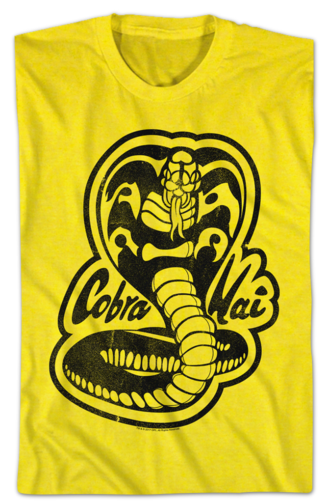 Yellow Cobra Logo Karate Kid Cobra Kai Snake Logo Yellow Embroidered