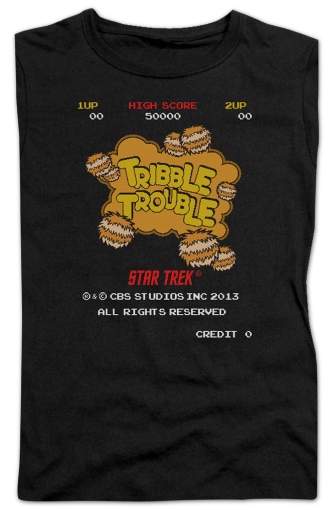Ladies Tribble Trouble Video Game Star Trek Shirt