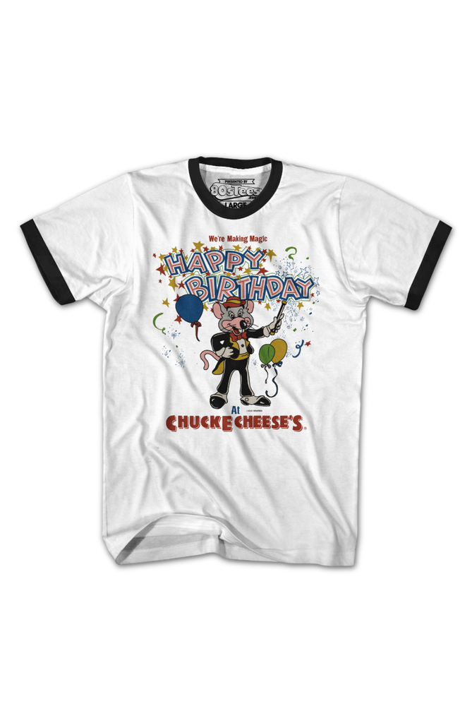 Making Magic Happy Birthday Chuck E. Cheese Ringer Shirt