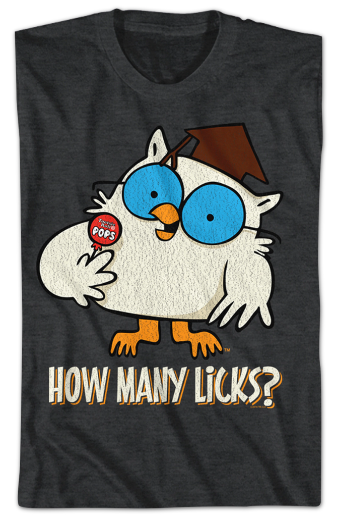 How Many Licks Owl Tootsie Roll White Logo HDLV Tee | Buy Urban