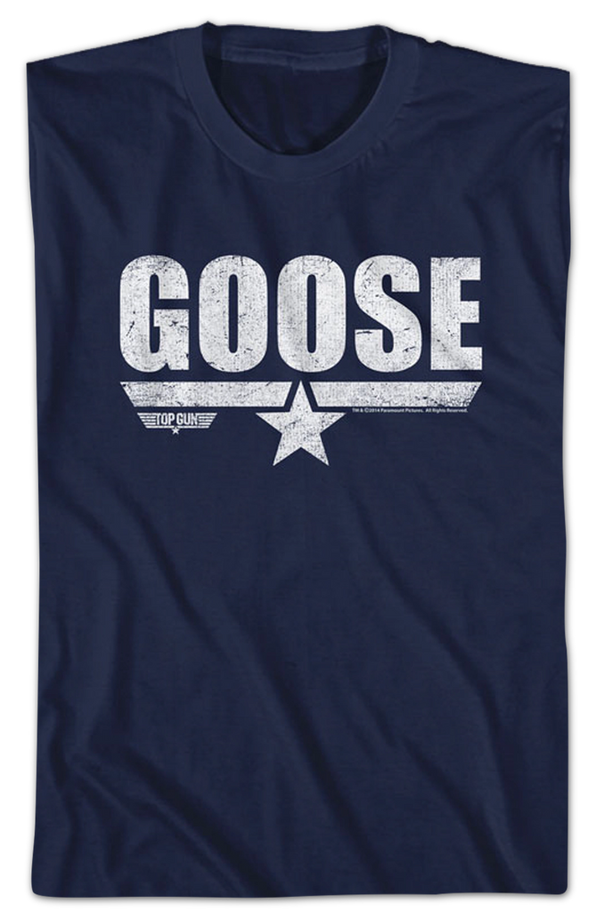 Distressed Top Gun Goose T Shirt