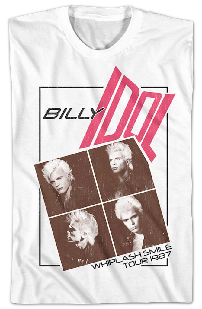 Whiplash Smile Tour Billy Idol T Shirt