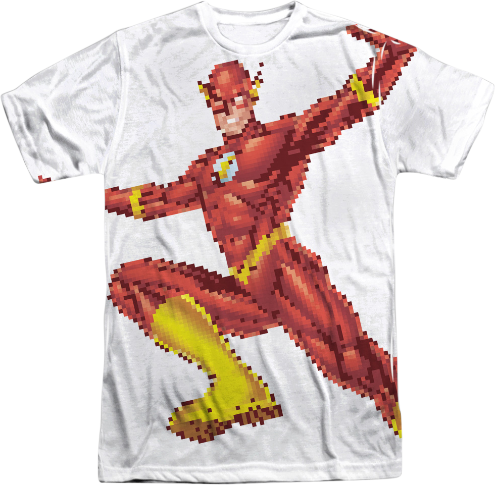 8-Bit Flash T-Shirt DC Comics Men's