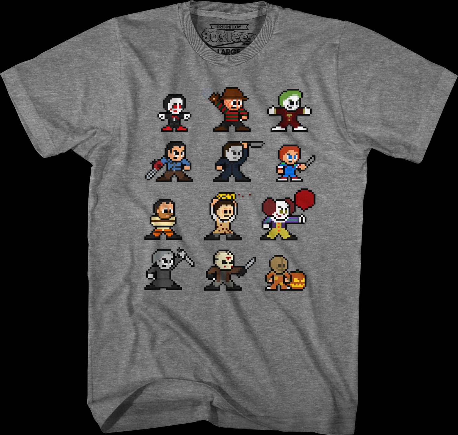 8-Bit Horror Icons T-Shirt