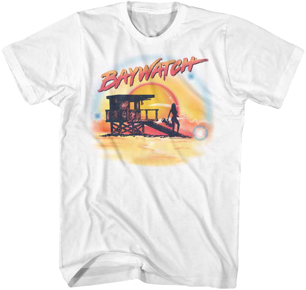 Airbrush Baywatch T-Shirt. Men's T-Shirt.