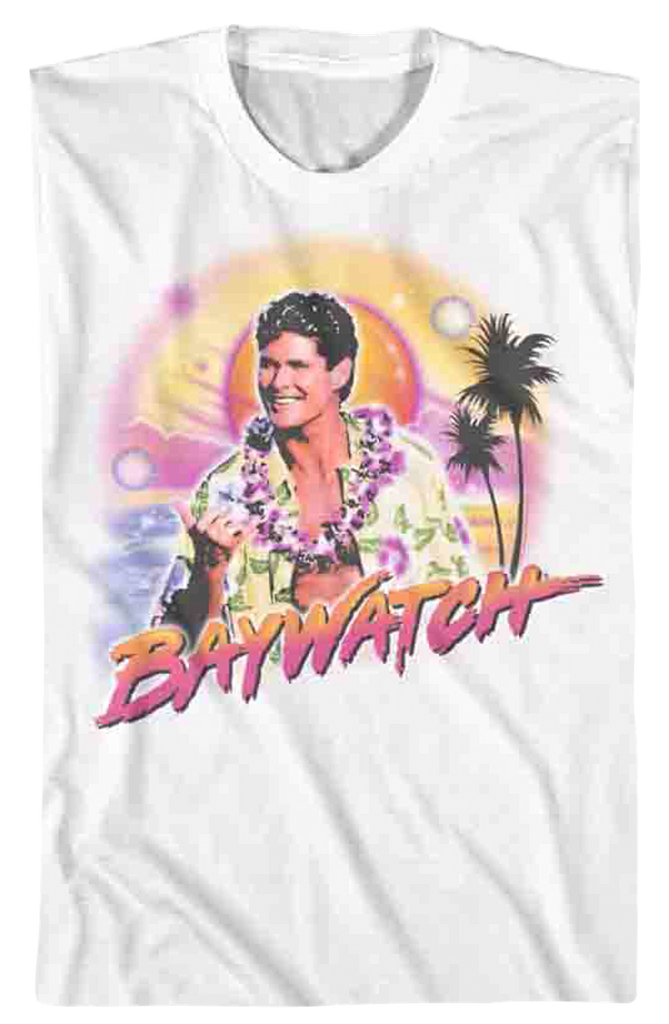Airbrush Mitch Baywatch T-Shirt Men's