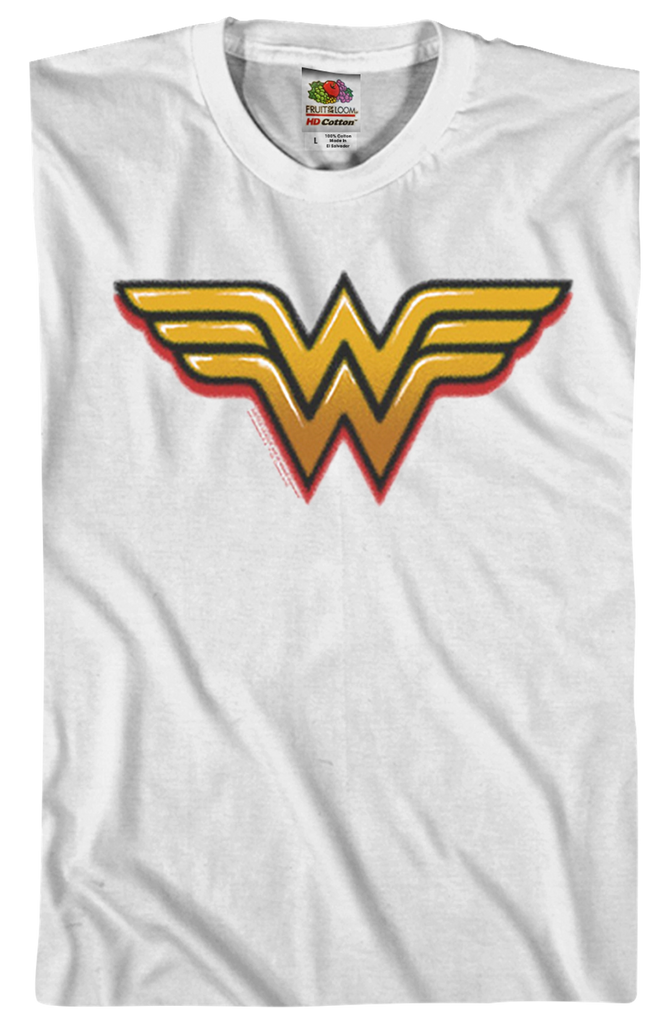 Airbrush Wonder Woman Logo DC Comics T-Shirt