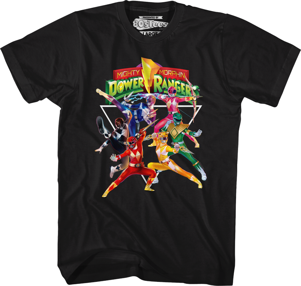 All In Mighty Morphin Power Rangers T-Shirt