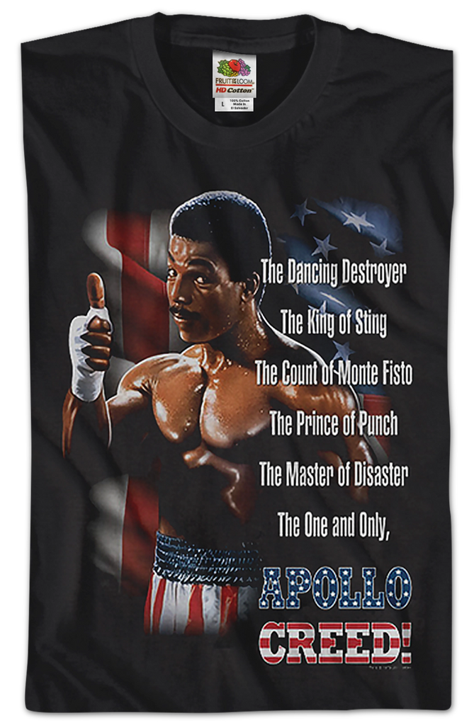 Apollo Creed Nicknames T-Shirt: Rocky Mens T-shirt