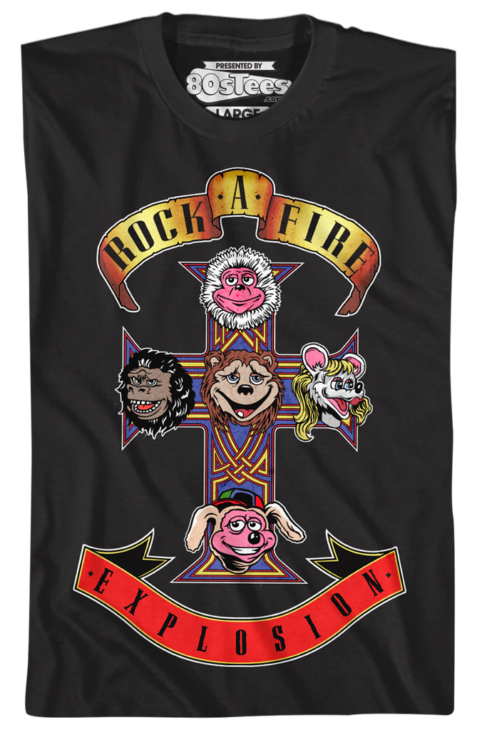 Appetite Rock-afire Explosion T-Shirt: Showbiz Pizza Mens T-Shirt