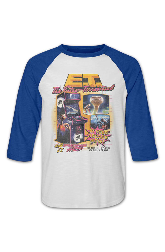 Arcade Game E.T. The Extra-Terrestrial Raglan Baseball Shirt