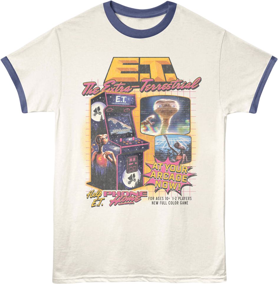 Arcade Game E.T. The Extra-Terrestrial Ringer Shirt