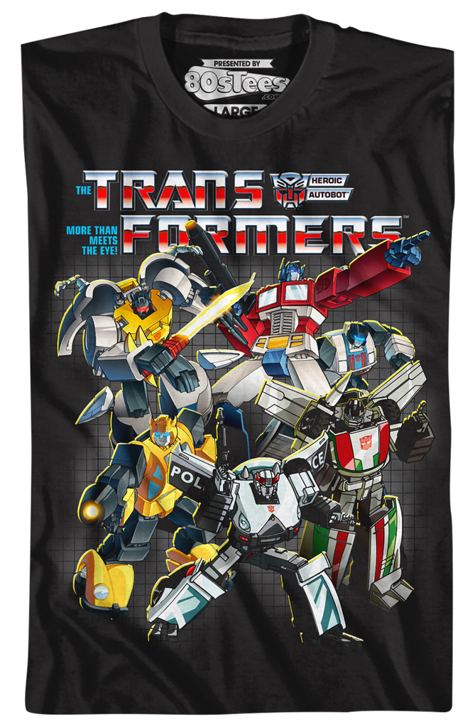 Autobots Collage Transformers T-Shirt: Transformers Mens T-Shirt