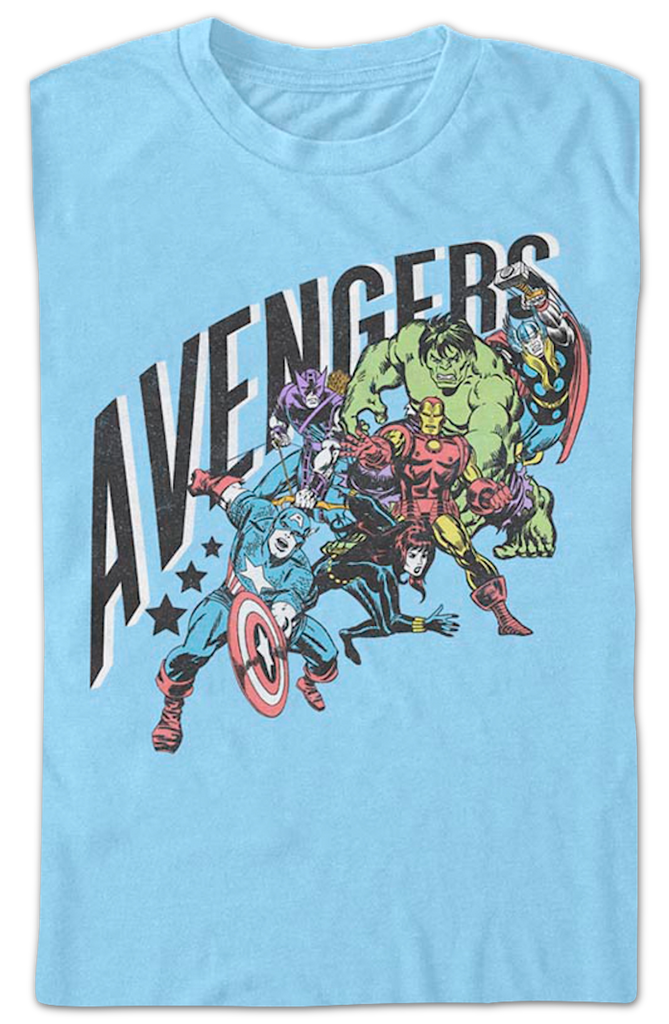Avengers Lineup Marvel Comics T-Shirt