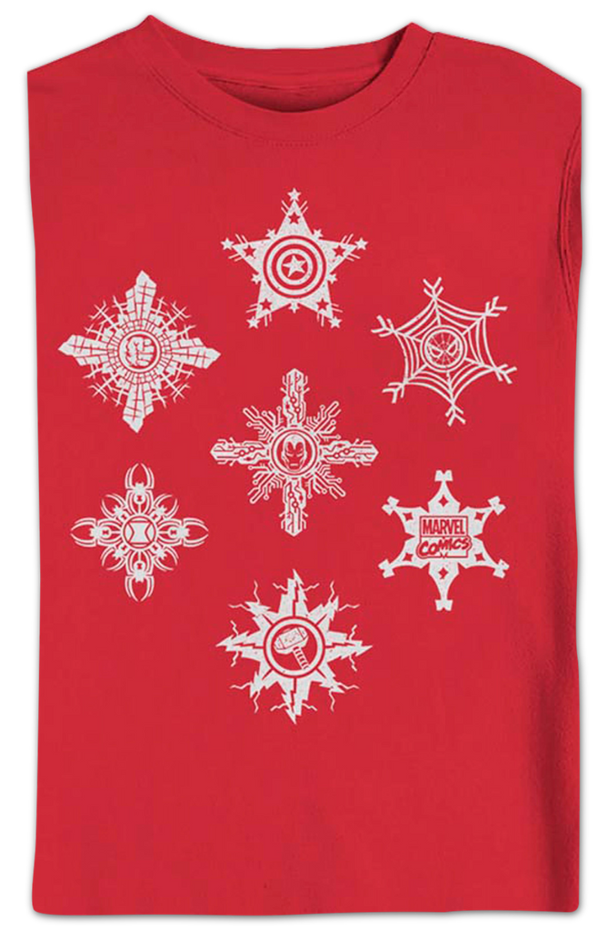 Avengers Snowflake Logos Marvel Comics Sweatshirt