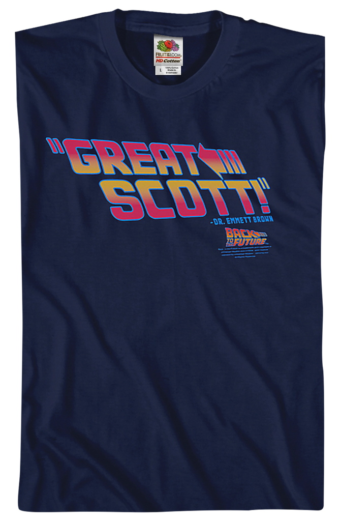 Back To The Future Great Scott Shirt: Back To The Future Mens T-shirt