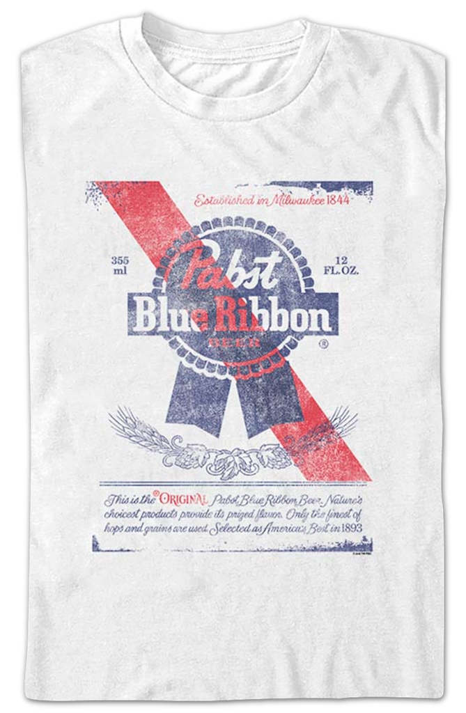 Beer Can Label Pabst Blue Ribbon T-Shirt