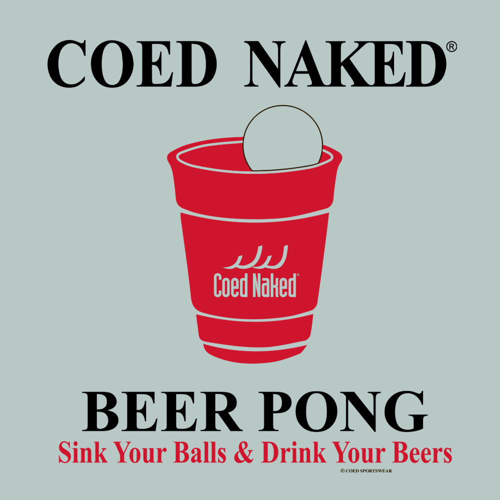 Beer Pong Coed Naked T-Shirt