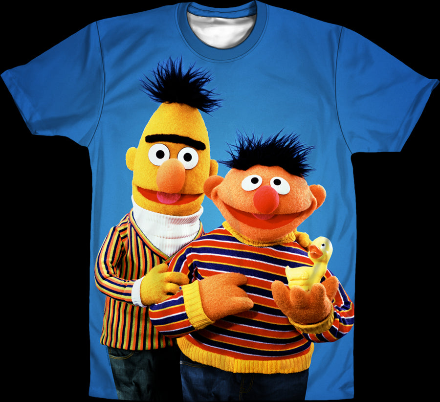 Best Friends Bert and Ernie T-Shirt: Sesame Street Mens T-Shirt