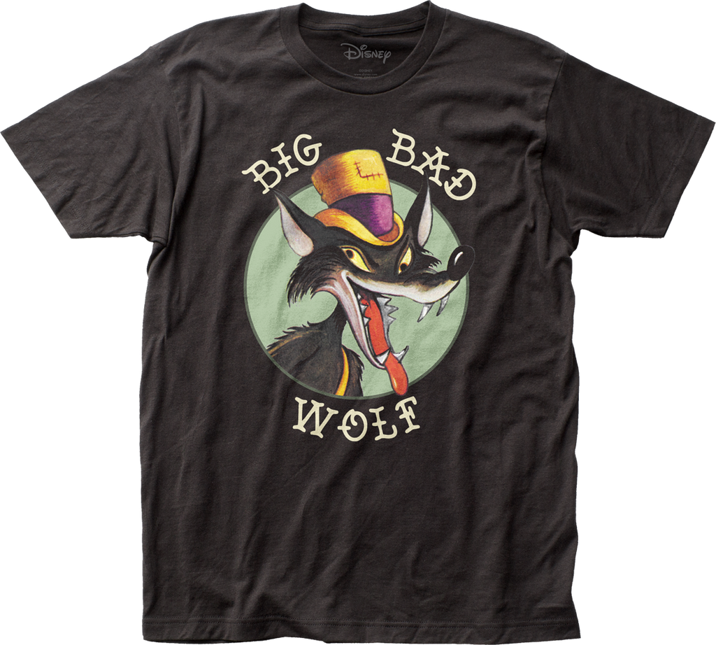 Big Bad Wolf Disney T-Shirt: Disney Mens T-Shirt