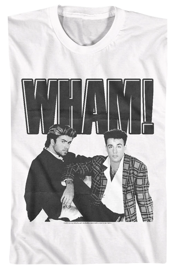 Black and White Wham T-Shirt: Wham Mens T-Shirt