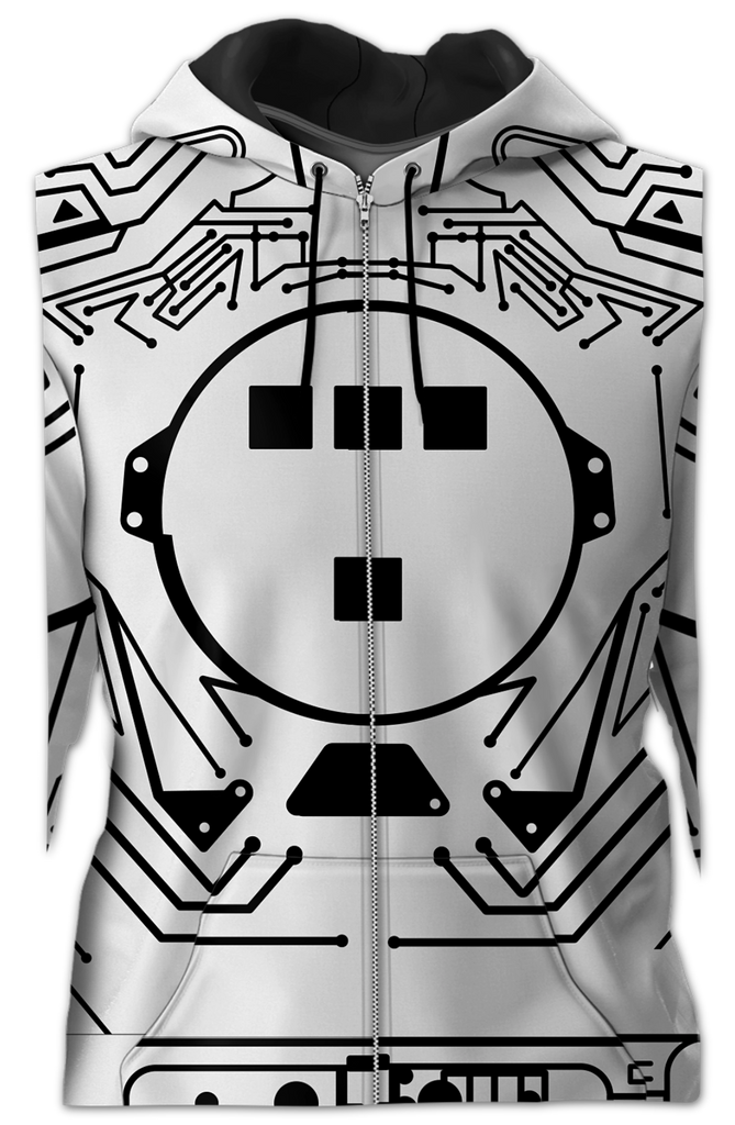 Black Circuit Tron Costume Hoodie