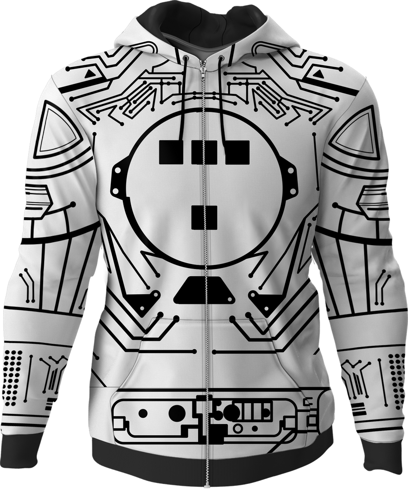 Black Circuit Tron Costume Hoodie