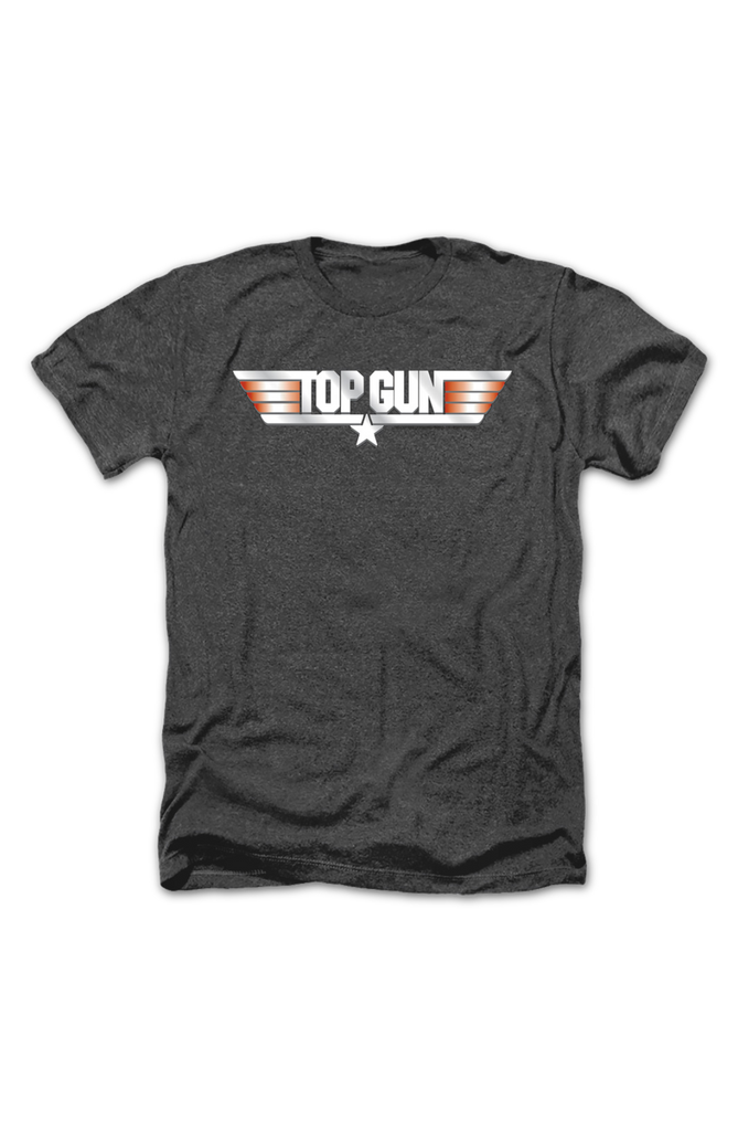 Black Heather Movie Logo Top Gun T-Shirt