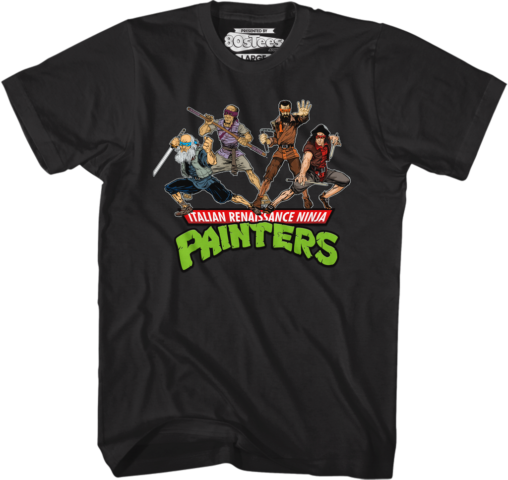 Black Italian Renaissance Ninja Painters T Shirt: TMNT Mens T-Shirt