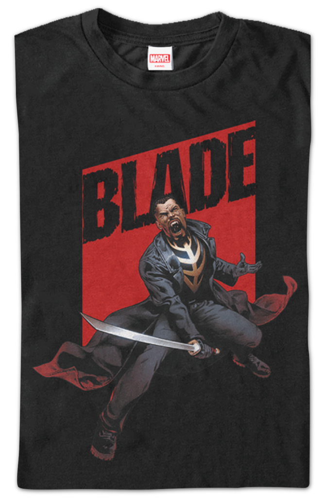 Blade T-Shirt: Marvel Comics Mens T-Shirt