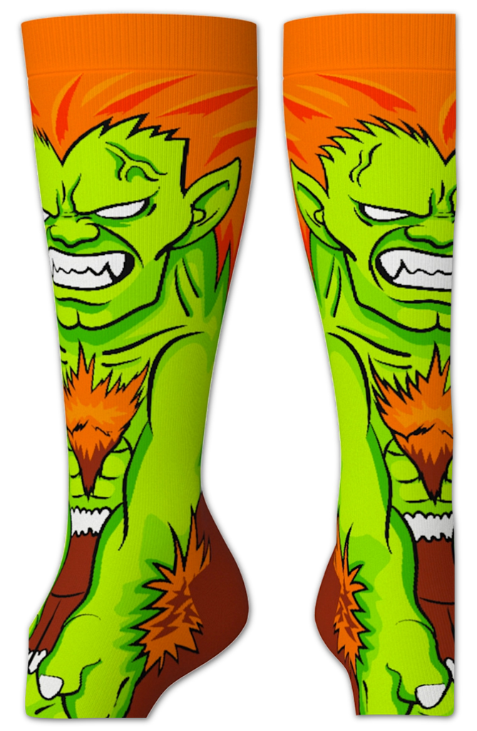 Blanka Street Fighter Socks