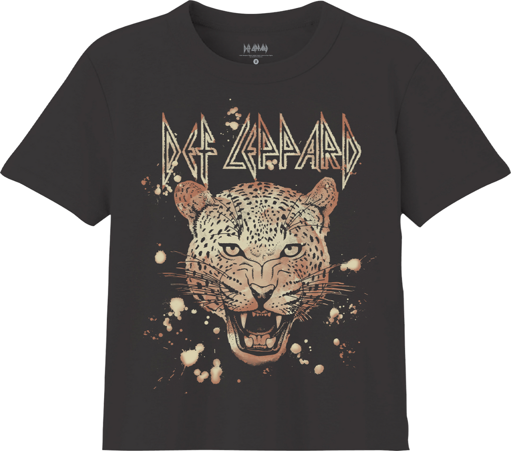 Bleached Leopard Def Leppard Crop Top