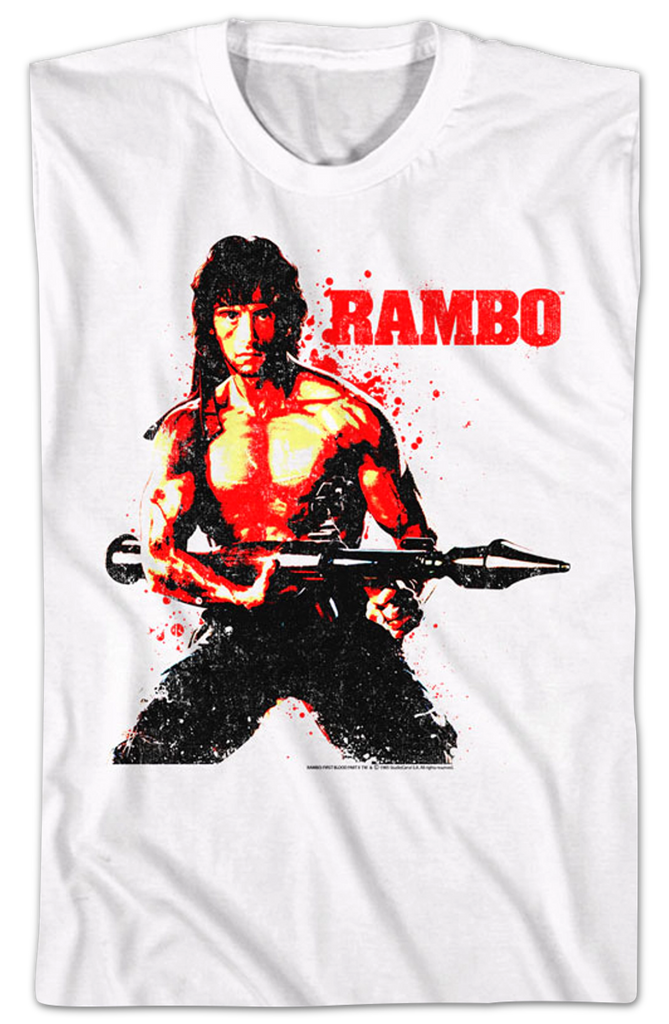 Blood Splattered Rambo T-Shirt Men's