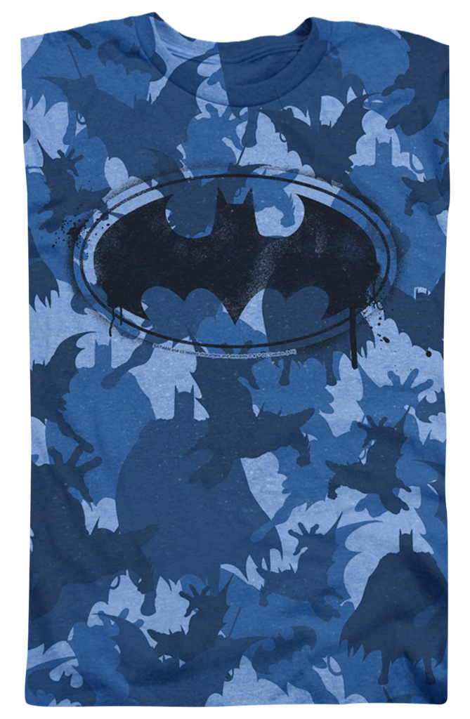 Blue Camo Batman T-Shirt