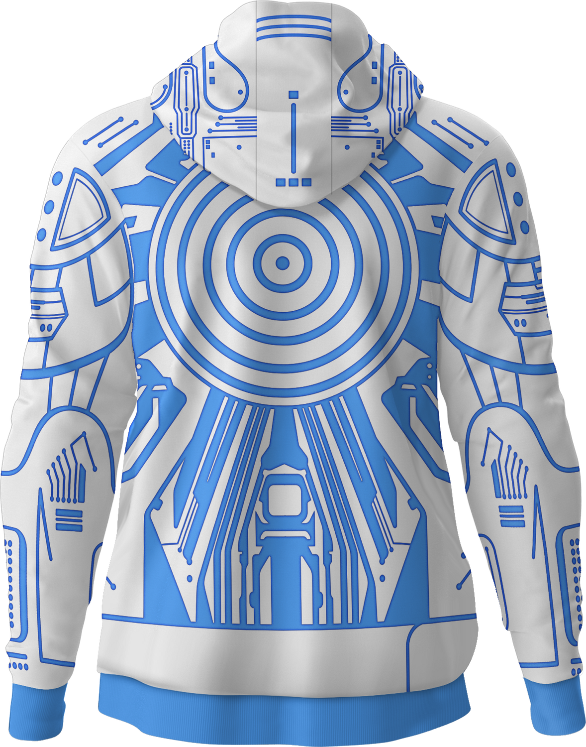 Blue Circuit Tron Costume Hoodie