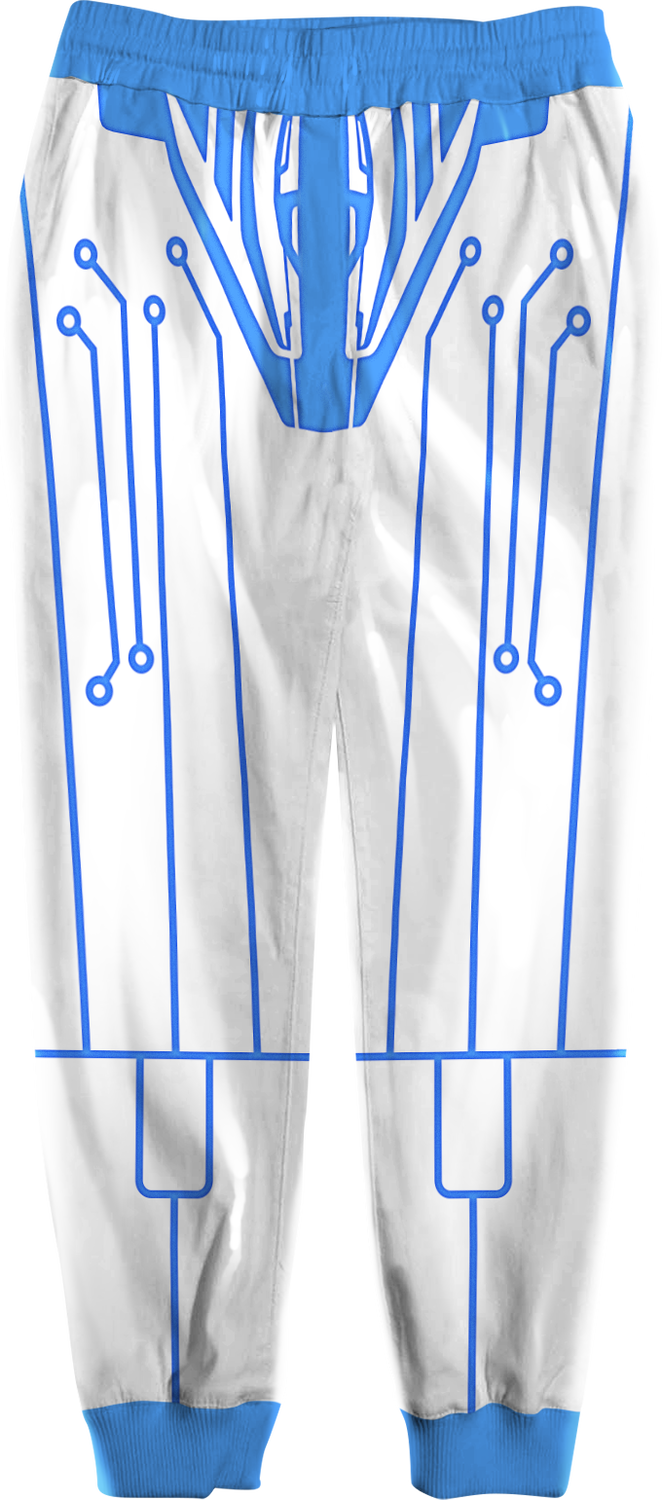 Blue Circuit Tron Costume Pants