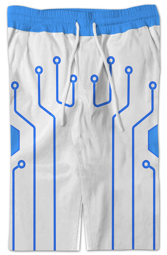 Blue Circuit Tron Costume Pants