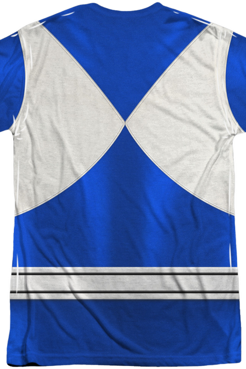 Blue Power Ranger Sublimation Costume T-Shirt: Mighty Morphin Rangers