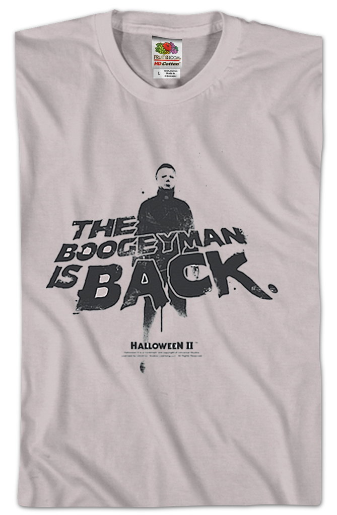 Boogeyman Is Back Halloween II T-Shirt: Halloween Mens T-Shirt