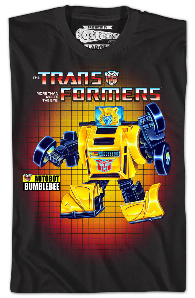 Box Art Bumblebee Transformers T-Shirt: Transformers Mens T-Shirt