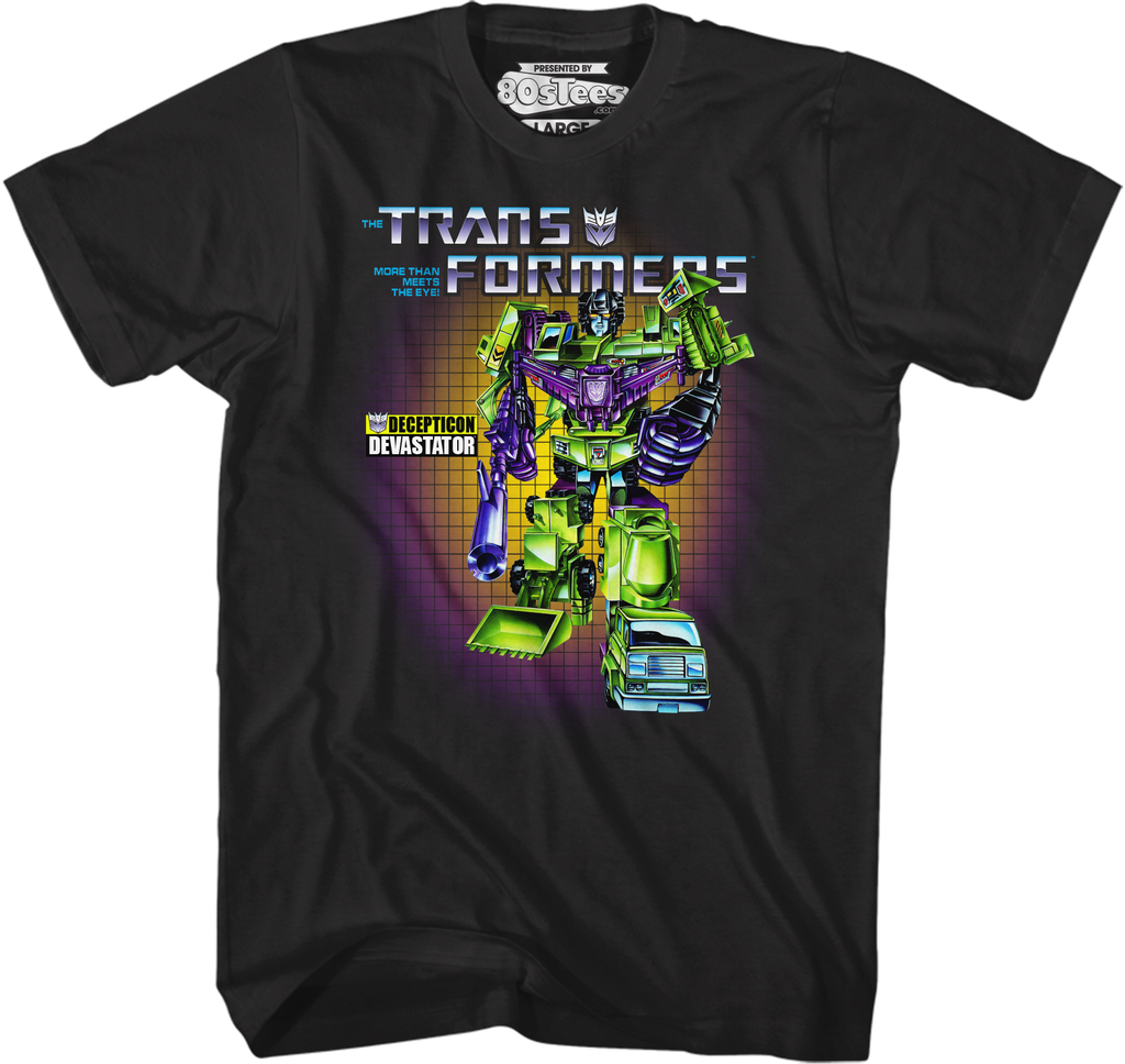 Box Art Devastator Transformers T-Shirt: Transformers Mens T-Shirt