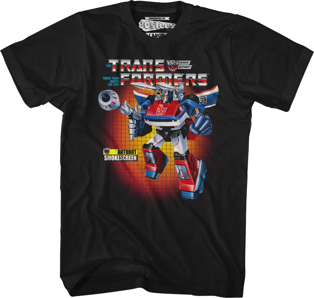 Box Art Smokescreen Transformers T-Shirt