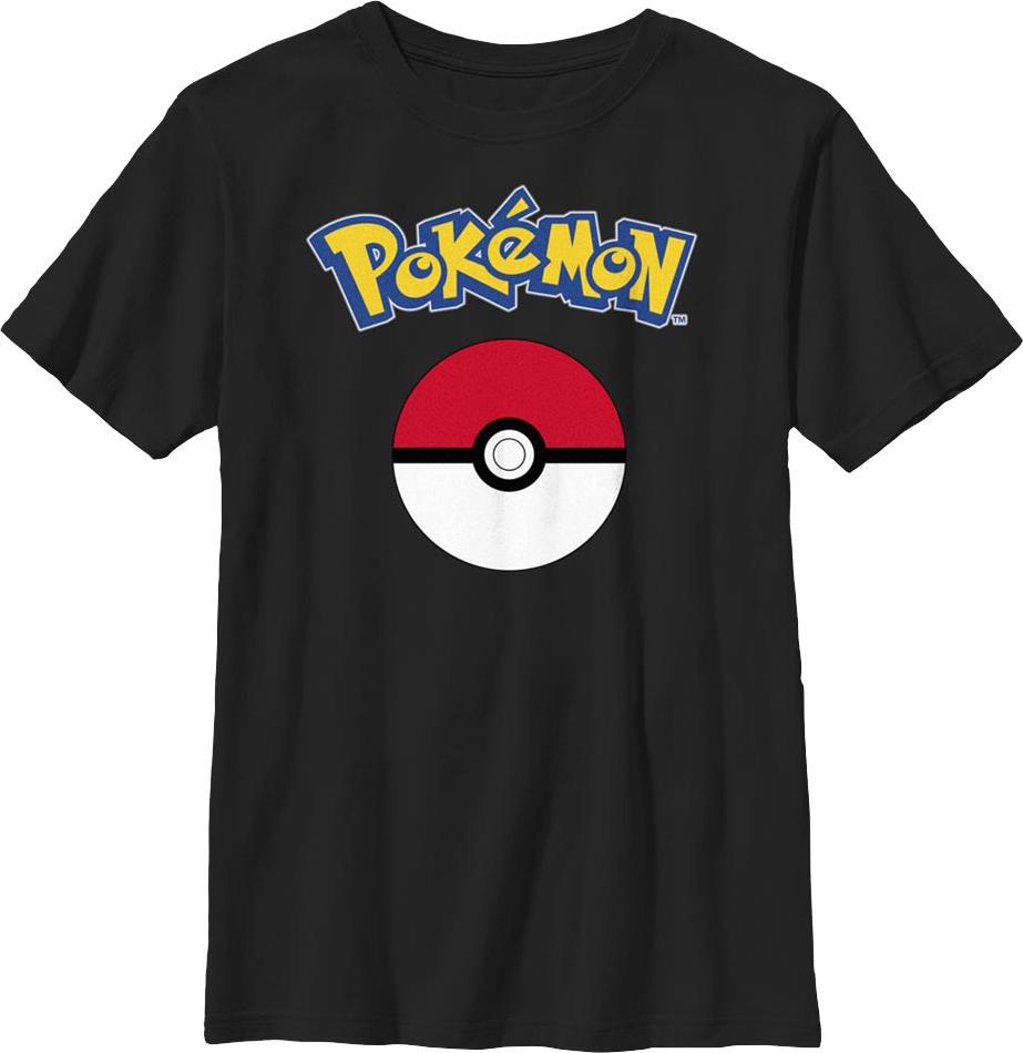 Boys Youth Poke Ball Logo Pokemon Shirt