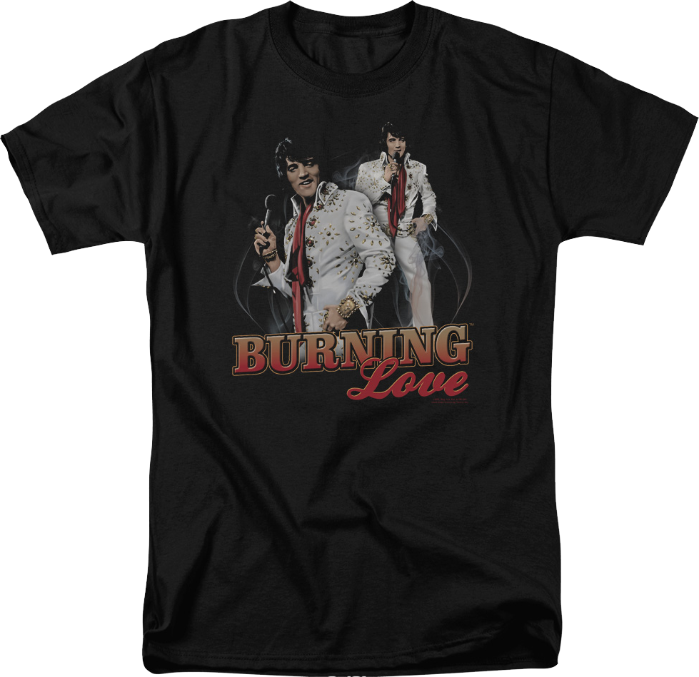 Burning Love Collage Elvis Presley T-Shirt