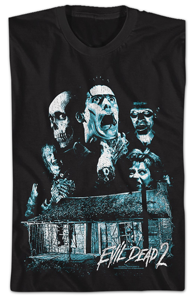Cabin Collage Evil Dead T-Shirt