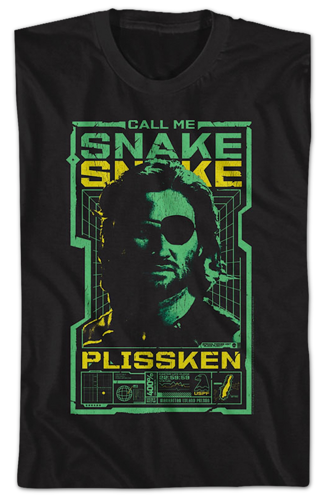 Call Me Snake Tech Screen Escape From New York T-Shirt