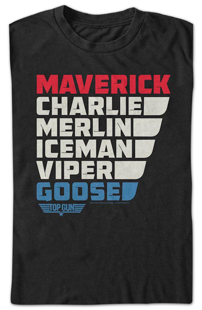 Callsign Names Top Gun T-Shirt