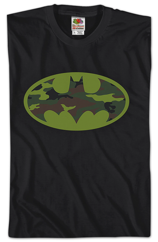 Camo Batman Logo Batman Signal: Electric Logo T Shirt | Batman