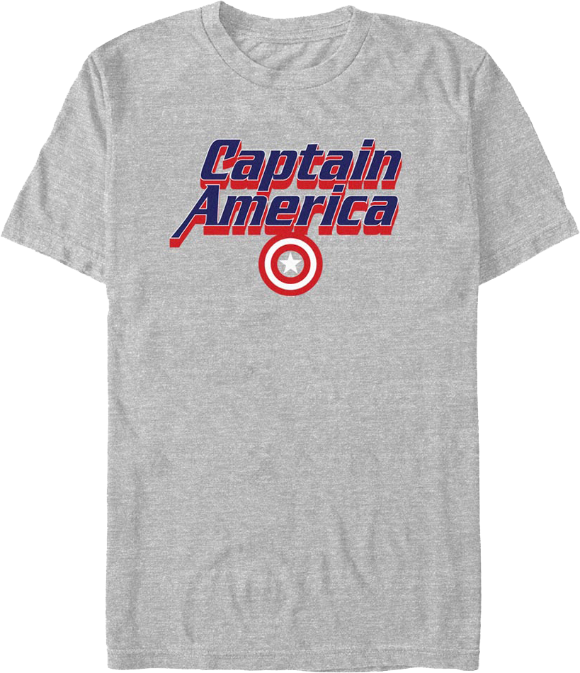 Captain America Block Letters Marvel Comics T-Shirt